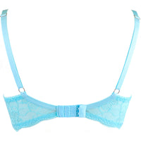 Sexy Sheer Balconette Bra Axami Aqua Blue V-10131 @ Lavinia Lingerie