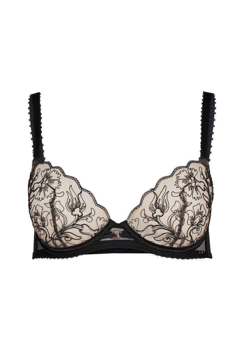 VIP Fleur de Nuit Plunge Bra - Sheer Luxury | Swiss Craft – Lavinia