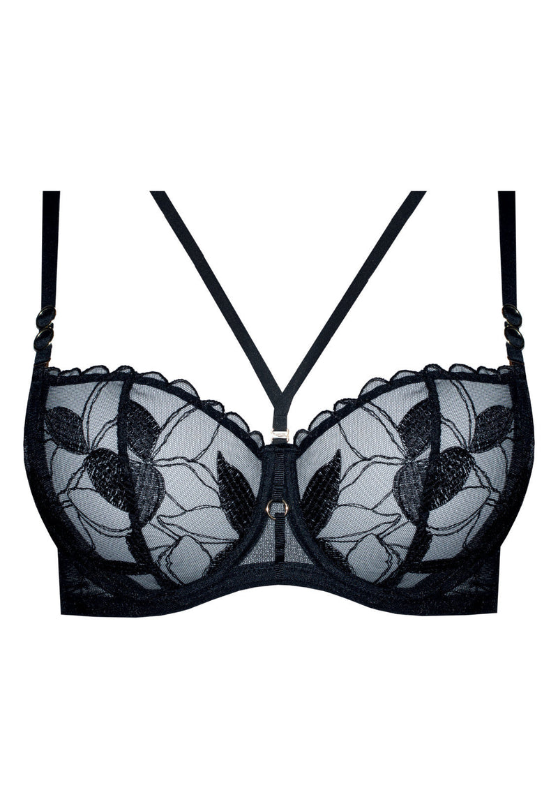 Samanta Kendall Sheer Balconette Bra | Supportive design – Lavinia