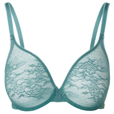 Gossard Glossies Lace Bra Jade Molded Sheer 13001 @ Lavinia Lingerie