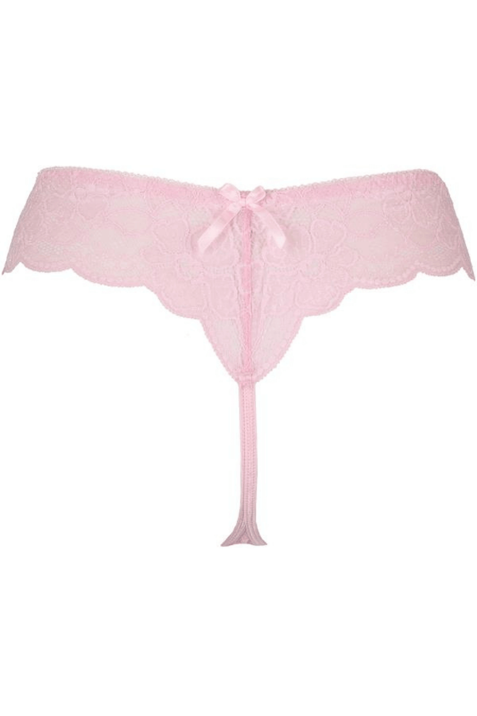 Sheer Mesh Lace String Panty Axami Pink Intimates | Lavinia Lingerie