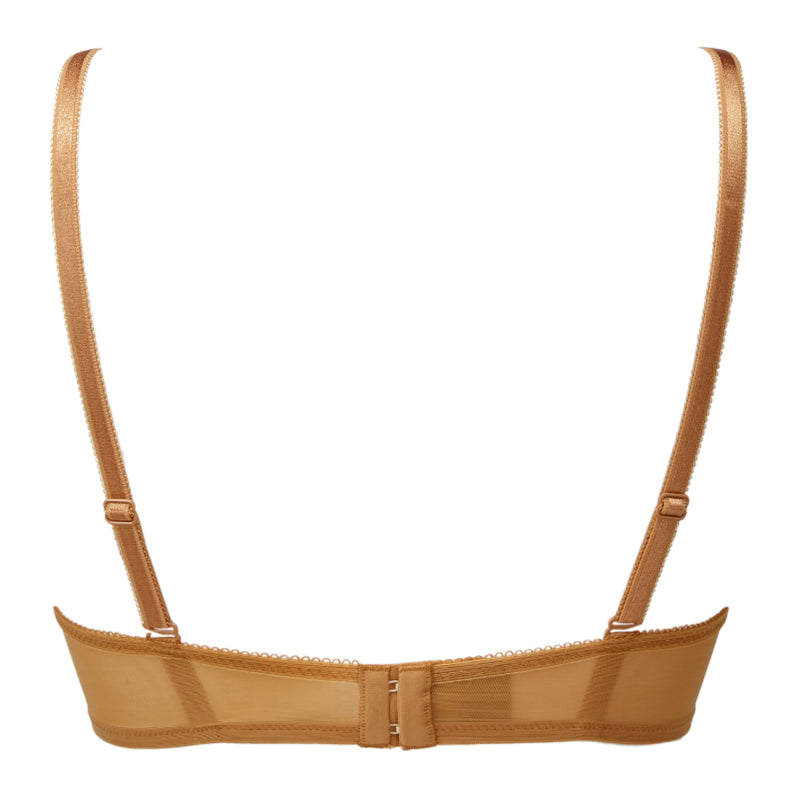 Gossard Glossies Lace Sheer Molded Bra Spiced Honey — Lavinia Lingerie