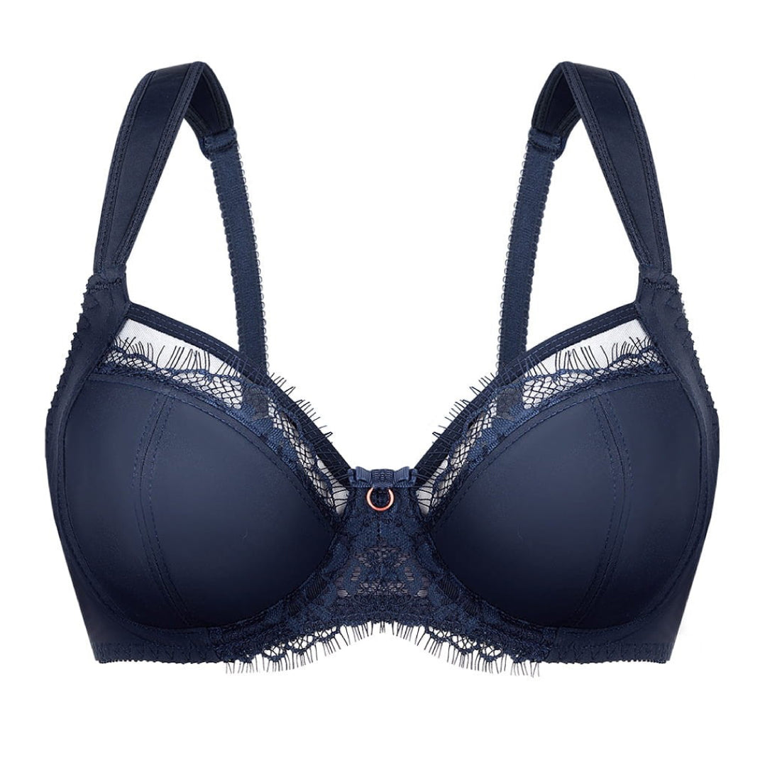 Full Figure Lace Bra Navy BLUE Fast Shipping Free Returns — Lavinia ...
