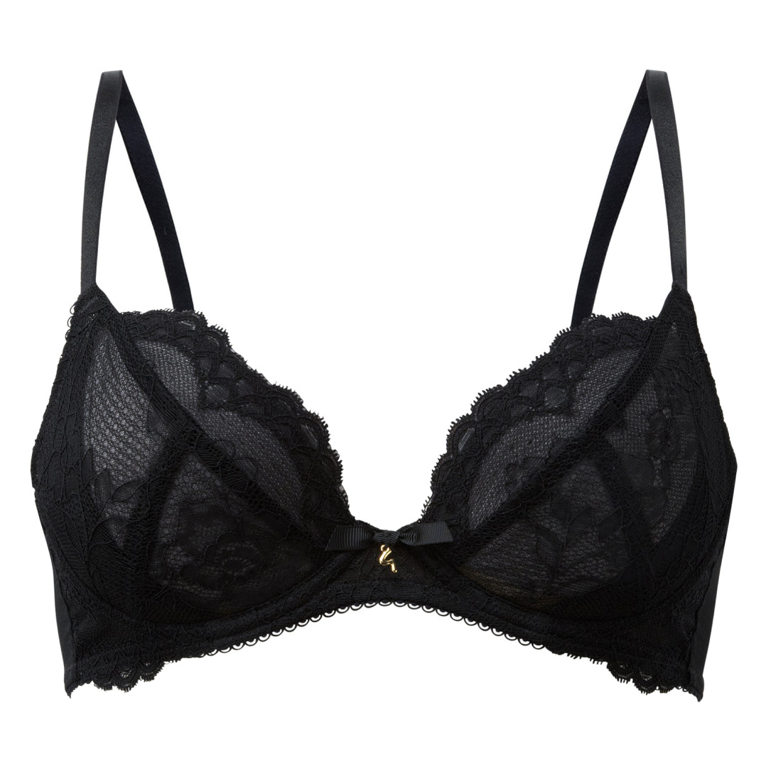Gossard Superboost Lace Sheer Plunge Bra Black 7725 | Lavinia Lingerie